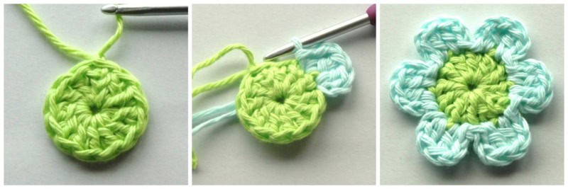 Blooming Crochet Flowers and Leaves - Annie Design Crochet
