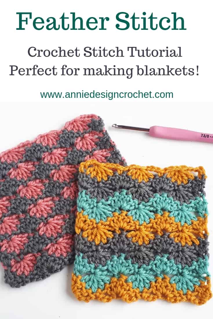 Crochet Feather Stitch Tutorial - Annie Design Crochet
