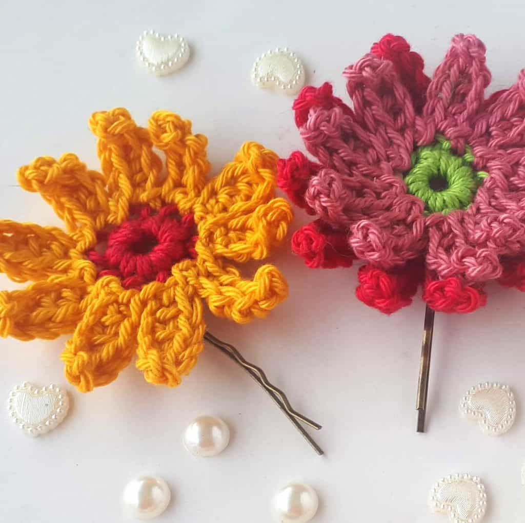 Gerbera Crochet Flowers - Free Crochet Pattern - Annie Design Crochet