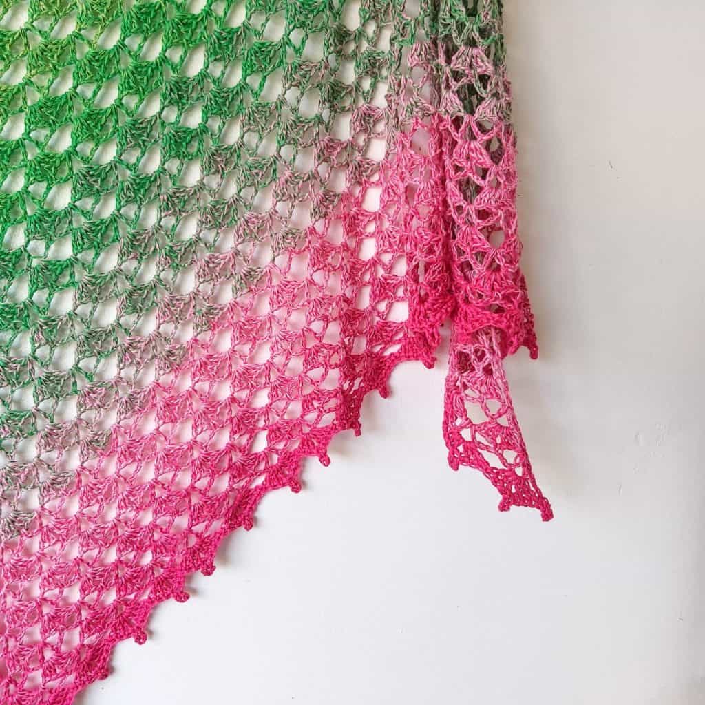 Crochet Triangle Shawl with Shells FREE Pattern - Fragrant Shawl ...