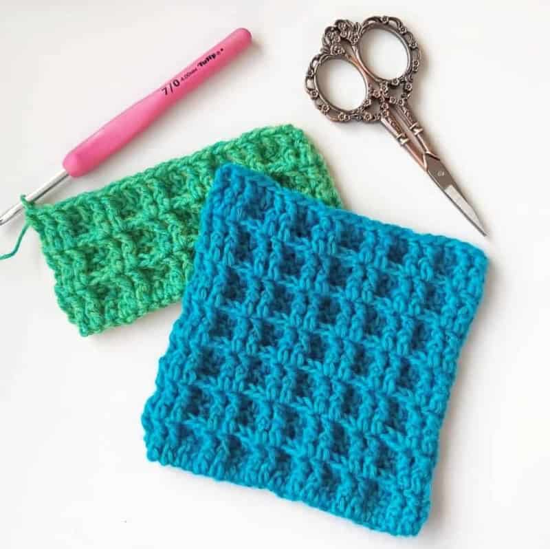 How to Crochet Double Waffle Stitch: Free Tutorial - Annie Design Crochet