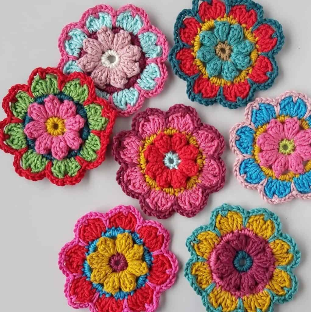 Large Crochet Flower Pattern - Free - Annie Design Crochet