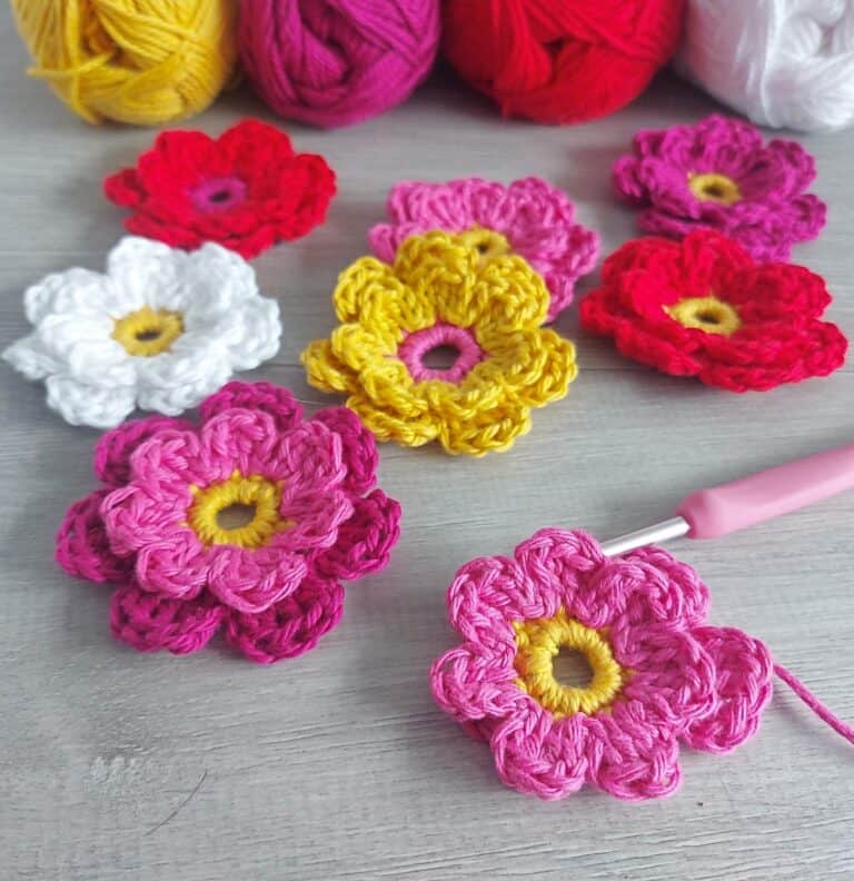Large Crochet Flower Pattern - Free - Annie Design Crochet