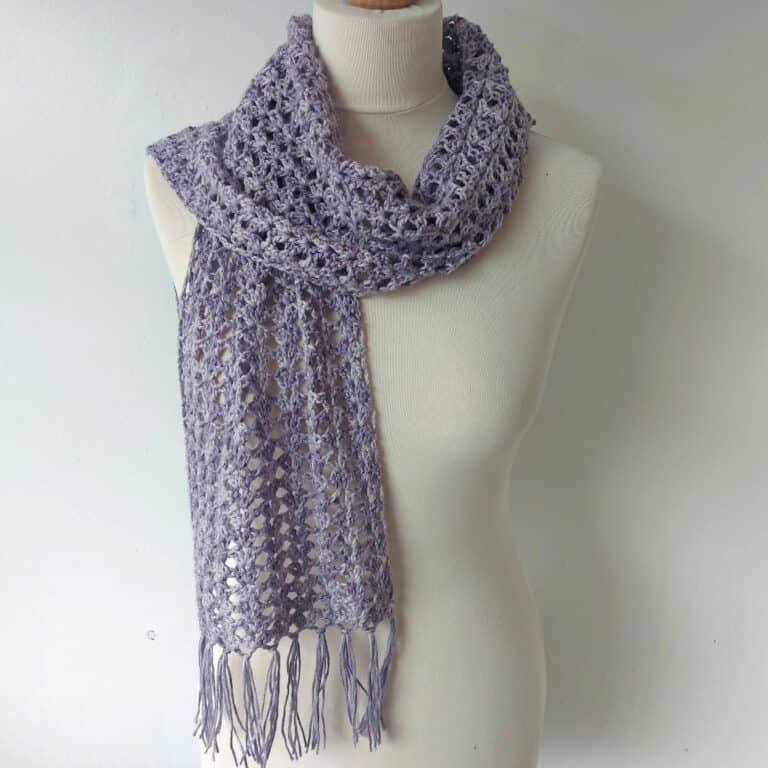 Shell Stitch Crochet Scarf (Free Pattern) - Annie Design Crochet