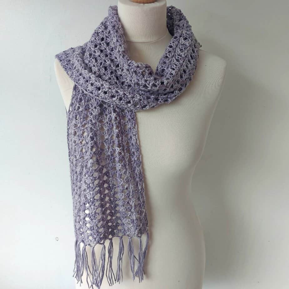 Shell Stitch Crochet Scarf (Free Pattern) - Annie Design Crochet