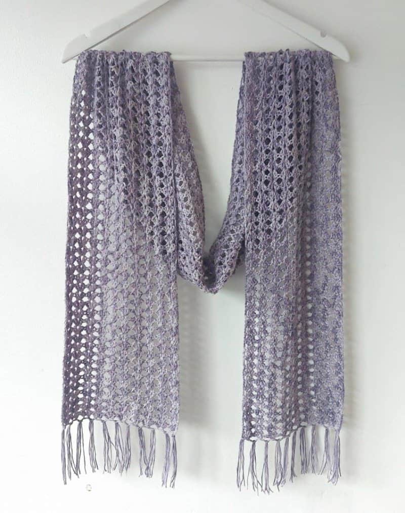 Shell Stitch Crochet Scarf (Free Pattern) - Annie Design Crochet