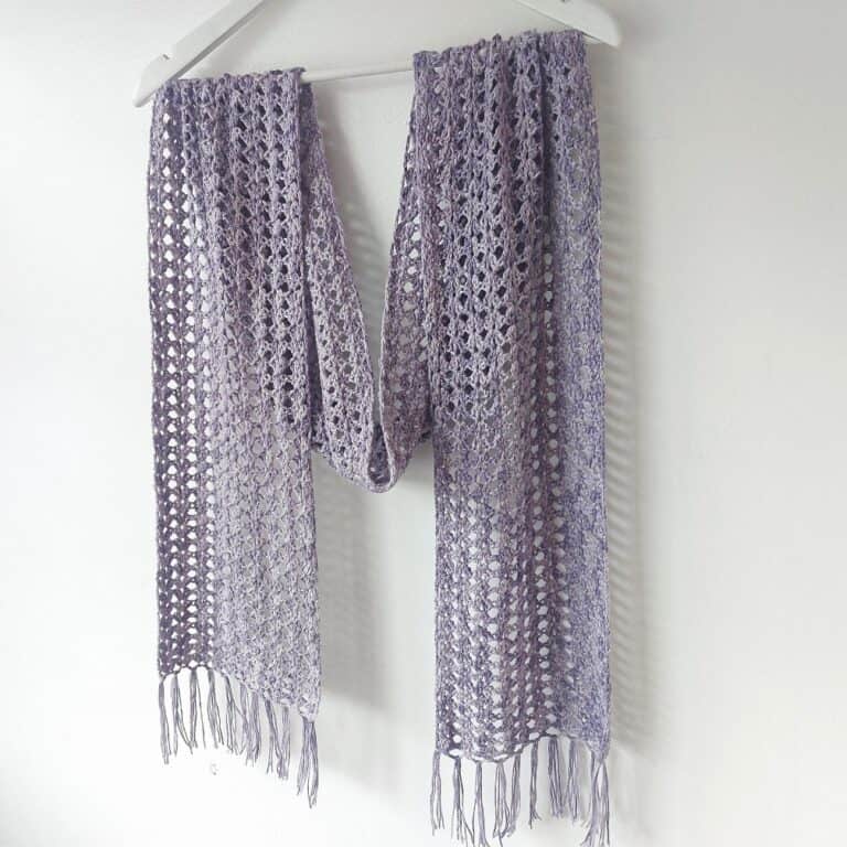 Shell Stitch Crochet Scarf (Free Pattern) - Annie Design Crochet