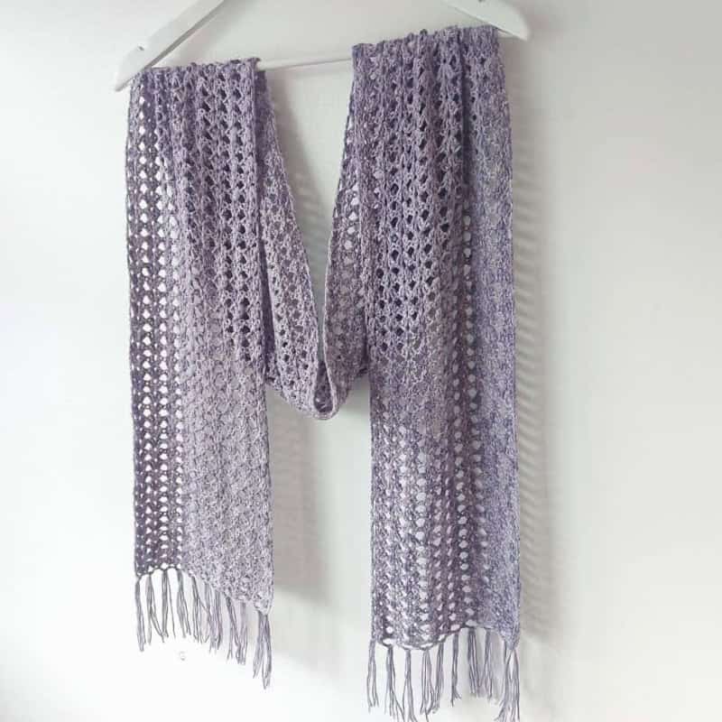 Shell Stitch Crochet Scarf (Free Pattern) - Annie Design Crochet