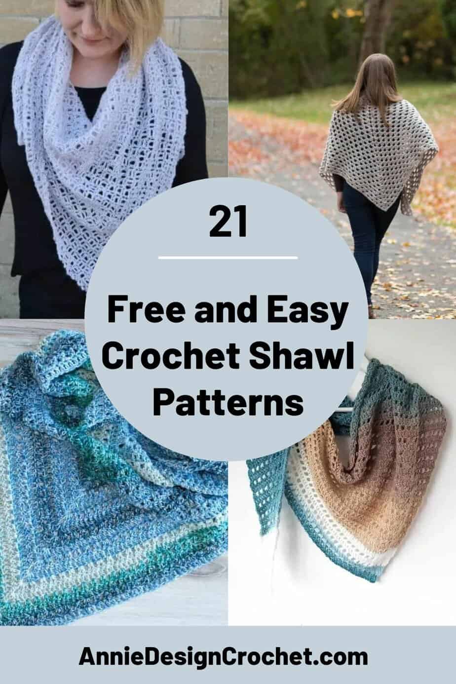 21 Easy Crochet Shawl Patterns (Free) - Annie Design Crochet