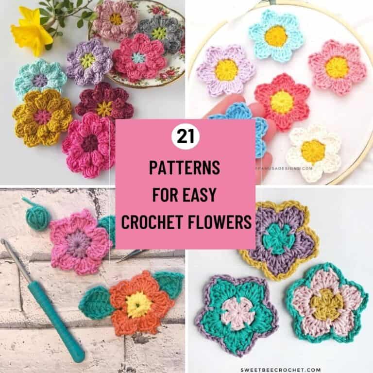 21 Free Patterns for Easy Crochet Flowers - Annie Design Crochet