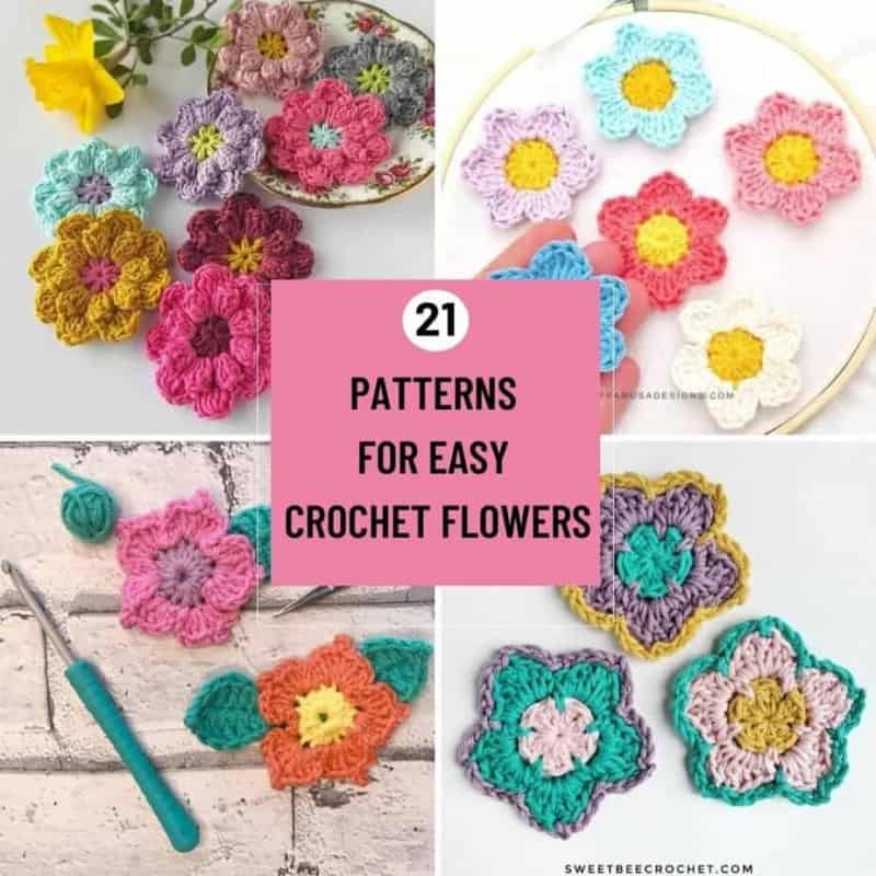 21 Free Patterns for Easy Crochet Flowers - Annie Design Crochet