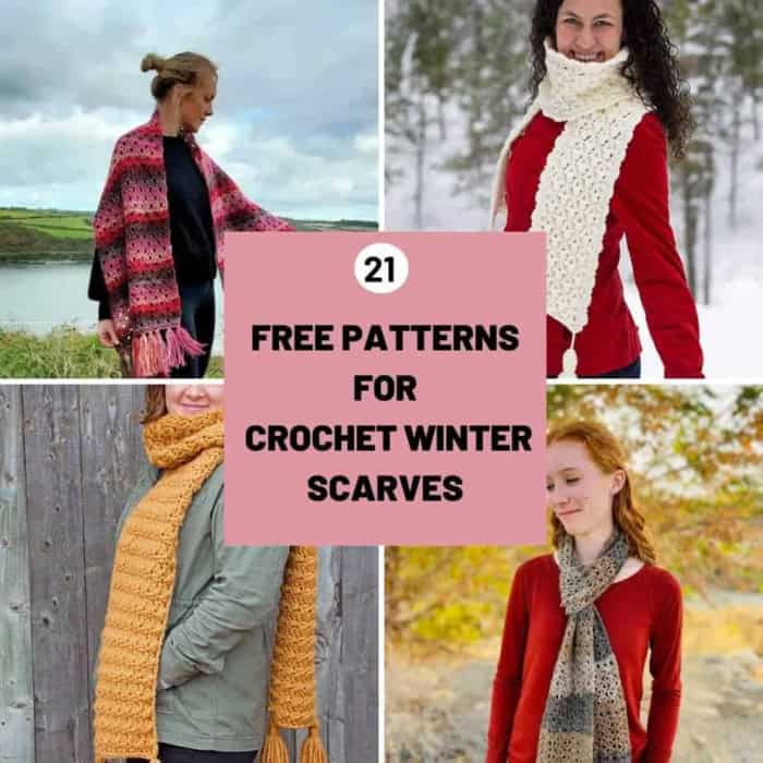 21 Crochet Winter Scarf Patterns (Free) - Annie Design Crochet