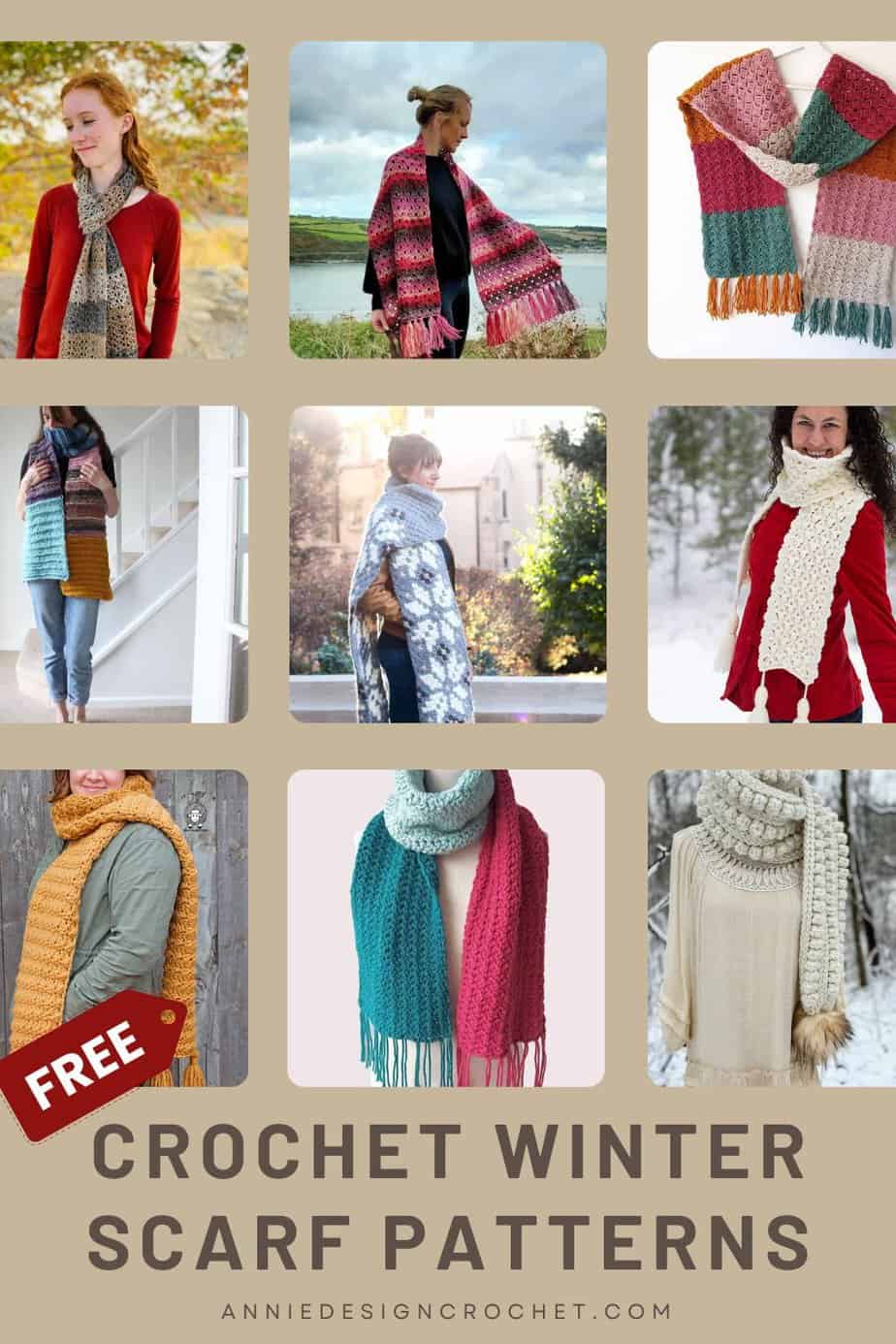 21 Crochet Winter Scarf Patterns (Free) - Annie Design Crochet