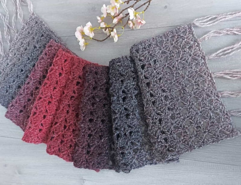 Easy Crochet Lacy Shell Scarf Pattern (Free) - Annie Design Crochet