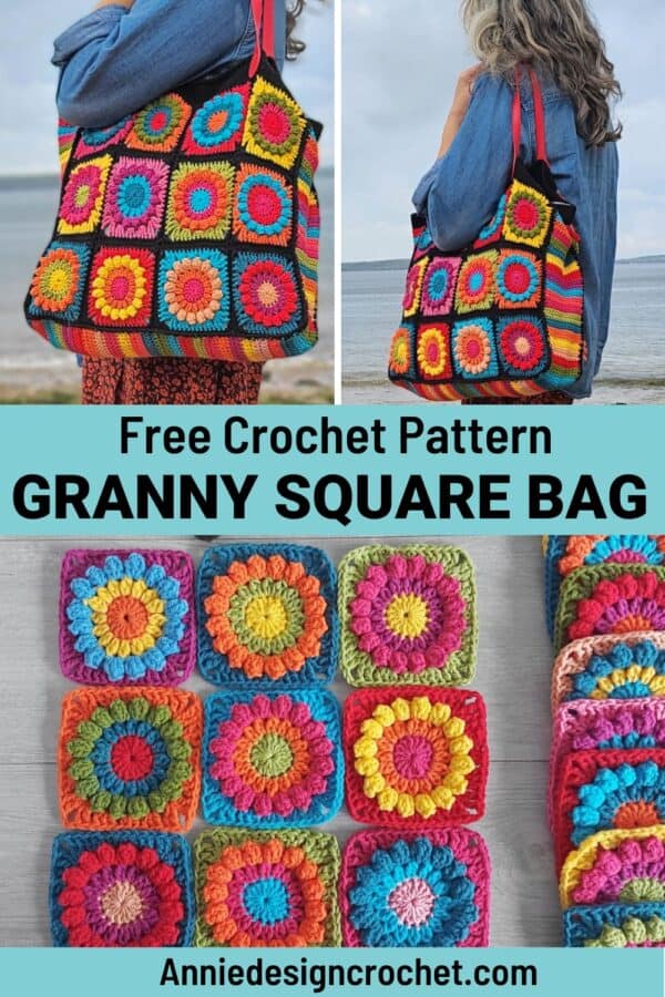 Fun Crochet Granny Square Bag: Free Pattern - Annie Design Crochet