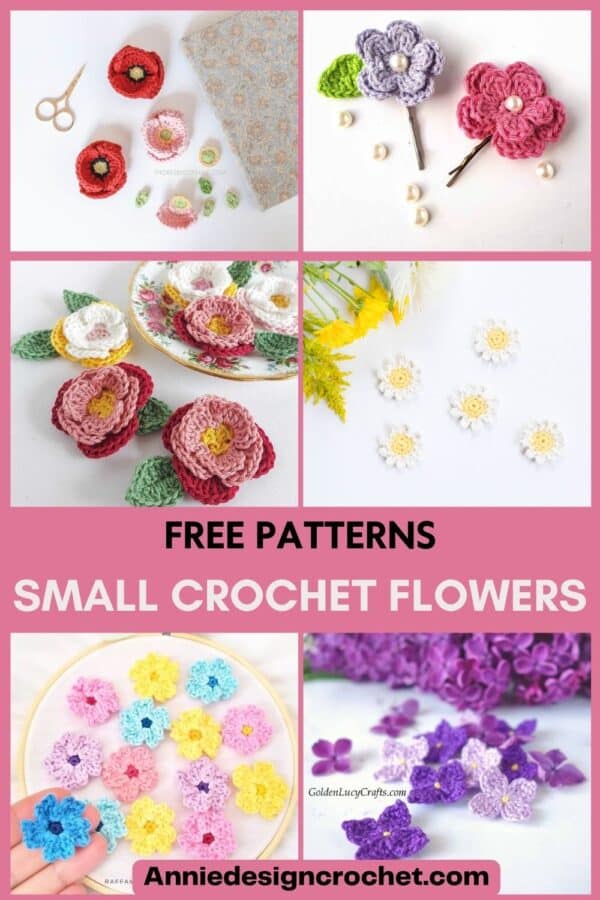 10 Free Crochet Small Flower Patterns for Beginners - Annie Design Crochet
