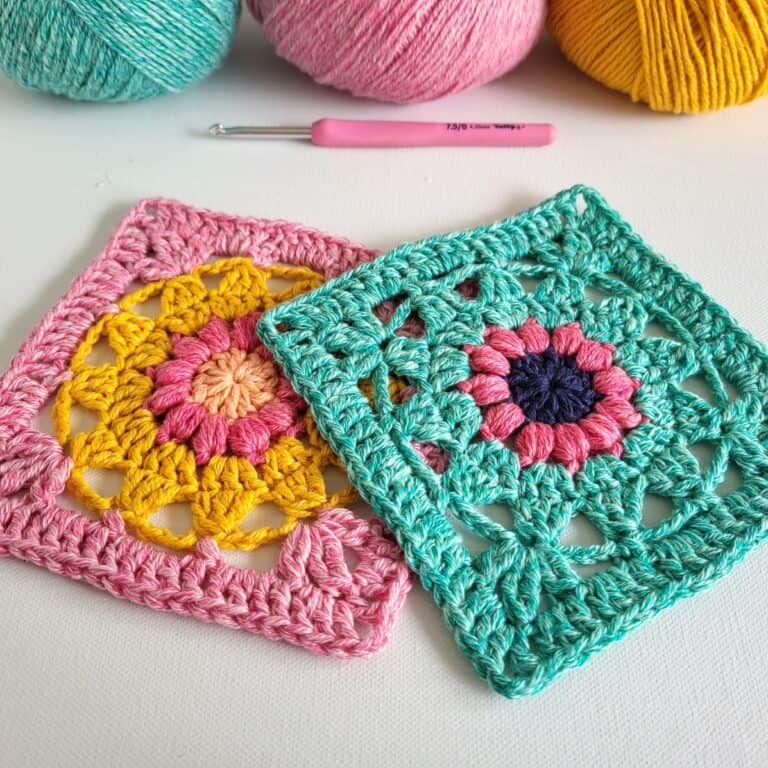 Beautiful Free Flower Square Crochet Pattern Tutorial - Annie Design ...