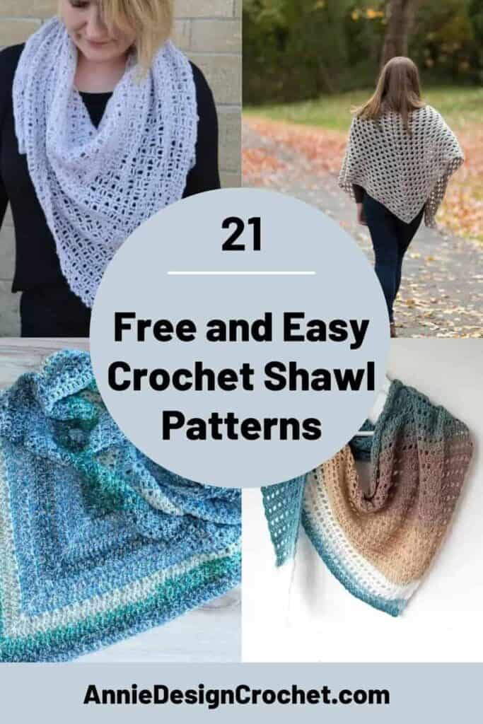 21 Easy Crochet Shawl Patterns (Free) - Annie Design Crochet