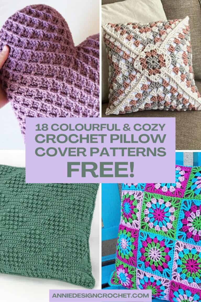 18 Colourful and Cozy Crochet Pillow Cover Patterns (Free) - Annie ...