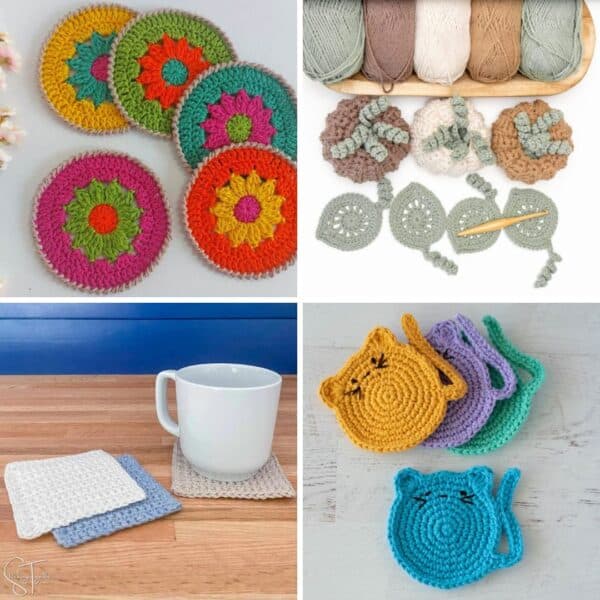 Best Free Simple Crochet Coaster Patterns to Crochet - Annie Design Crochet
