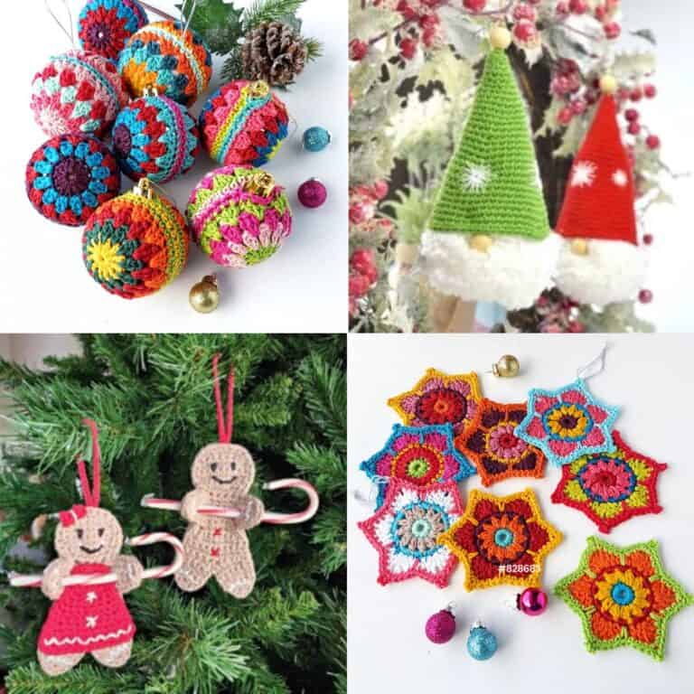 18 Festive Crochet Christmas Tree Decorations (Free Patterns) - Annie ...