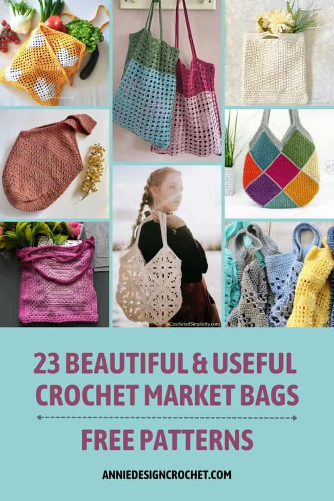 Beautiful & Useful Crochet Market Bags - Free Patterns - Annie Design ...