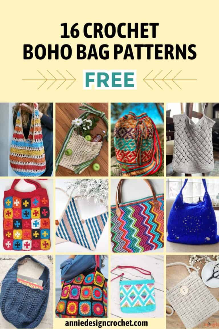 16 Free Boho Crochet Bag Patterns for Creative Retro Style - Annie ...