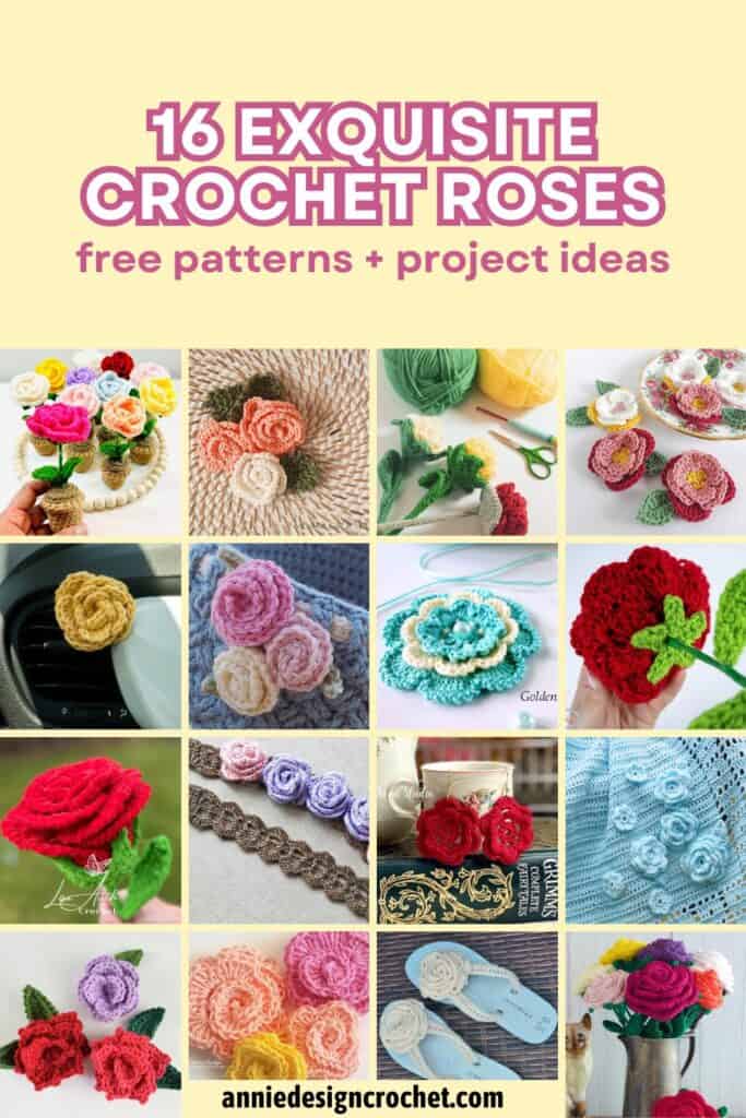 16 Exquisite Free Crochet Rose Patterns + Inspiring Project Ideas ...