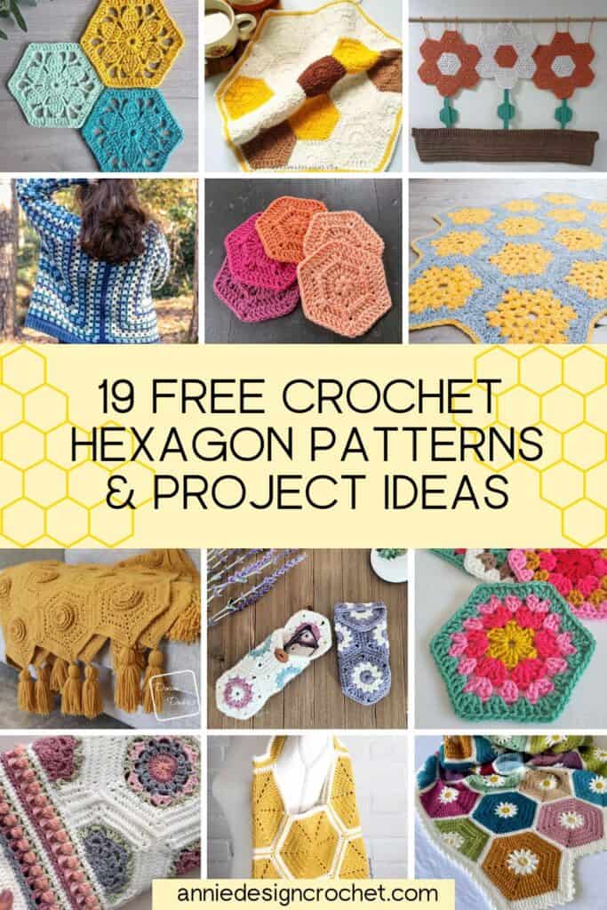 19 Amazing Free Crochet Hexagon Patterns and Project Ideas - Annie Design Crochet