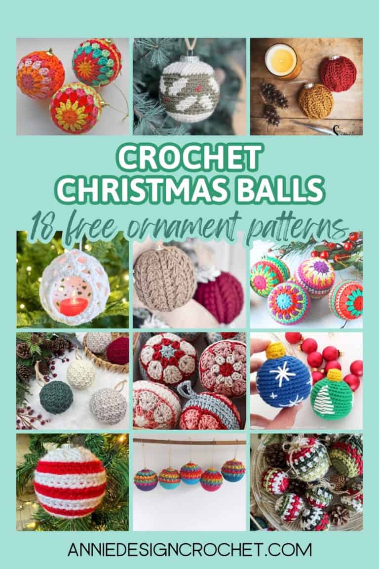 Crochet Christmas Balls - 18 Bauble Patterns for a Cozy Holiday - Annie Design Crochet