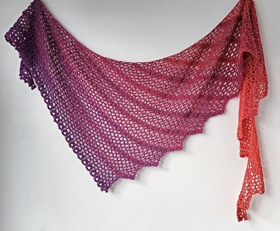Tendril Shawl Revisited - Free Crochet Pattern - Annie Design Crochet