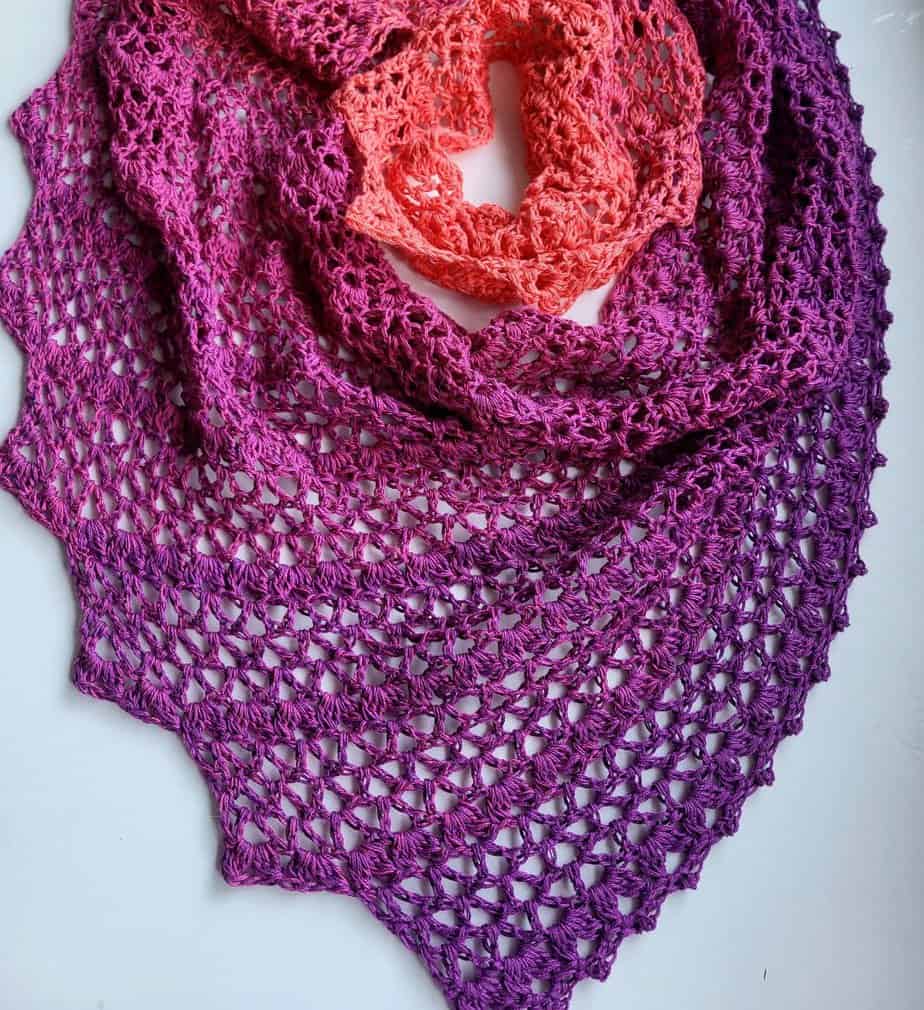 Tendril Shawl Revisited - Free Crochet Pattern - Annie Design Crochet